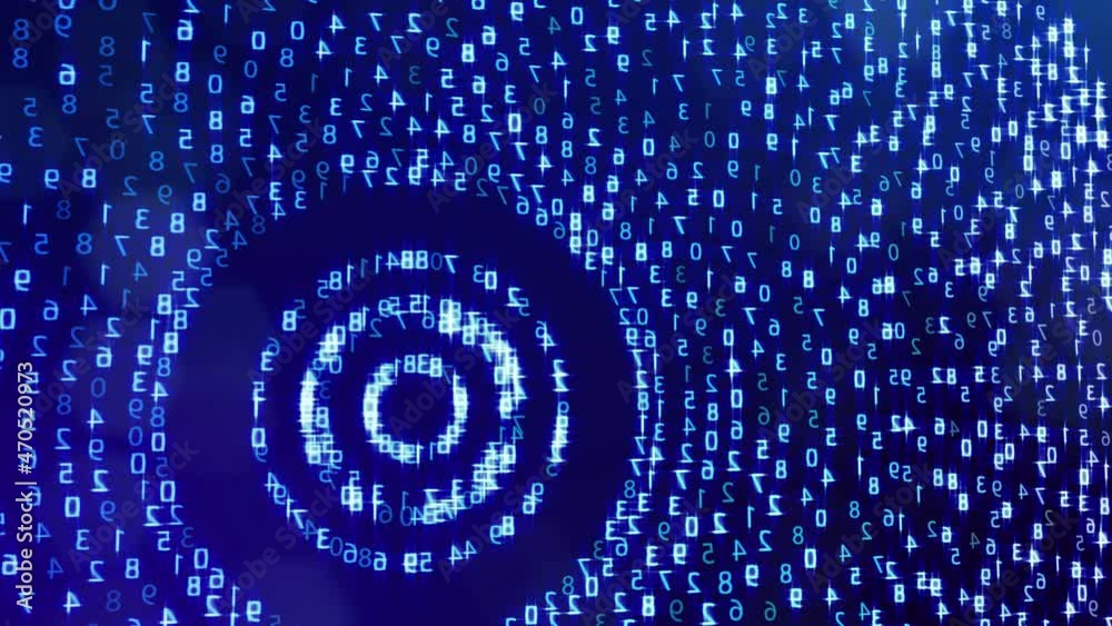 Video Stock 3d loop background, concept of digital data processing ...