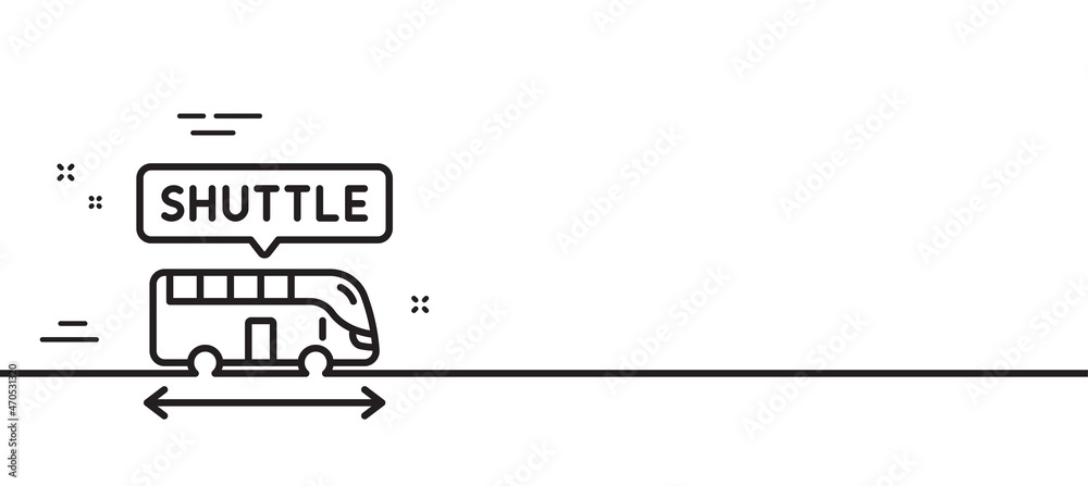 Shuttle bus line icon. Airport transport sign. Transfer service symbol ...