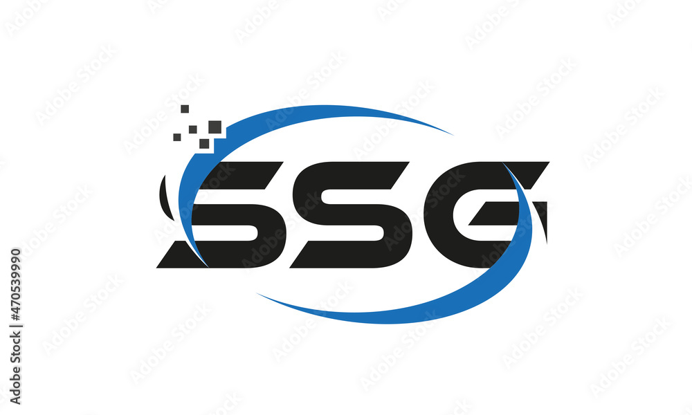 dots or points letter SSG technology logo designs concept vector ...