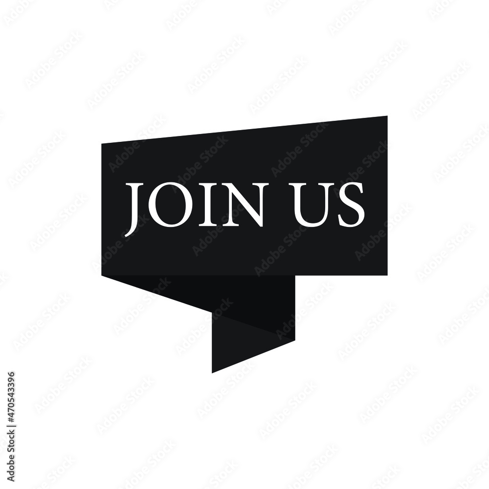 Join us icon design isolated on white background Stock Vector | Adobe Stock