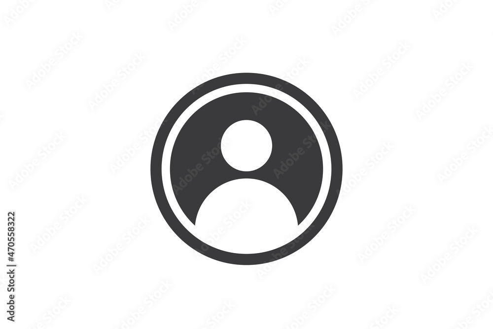 User Profile Symbol Icon on white background for website, application ...