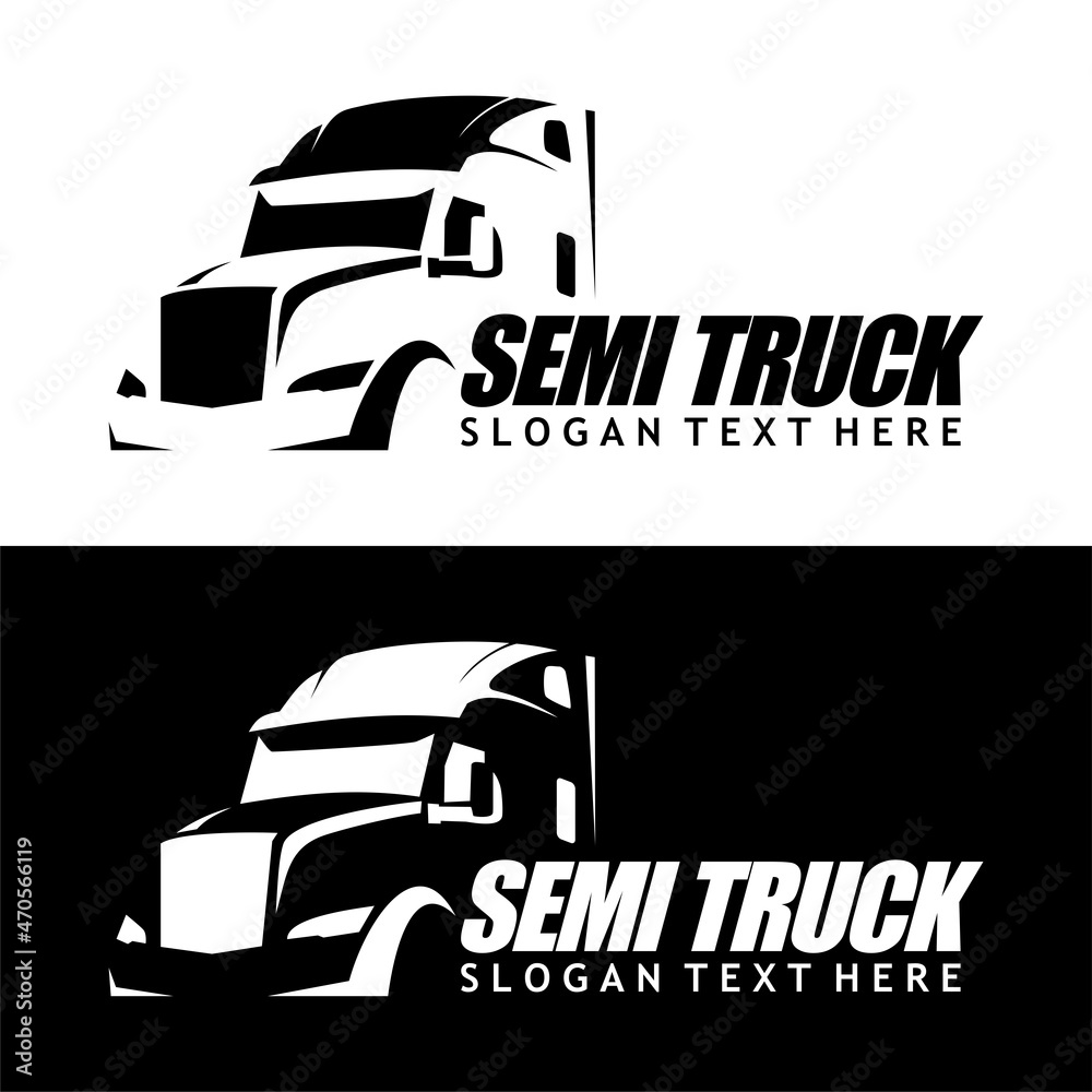 semi truck logo design vector Stock Vector | Adobe Stock