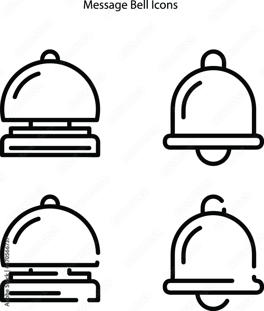 bell icons isolated on white background. bell icon thin line outline ...