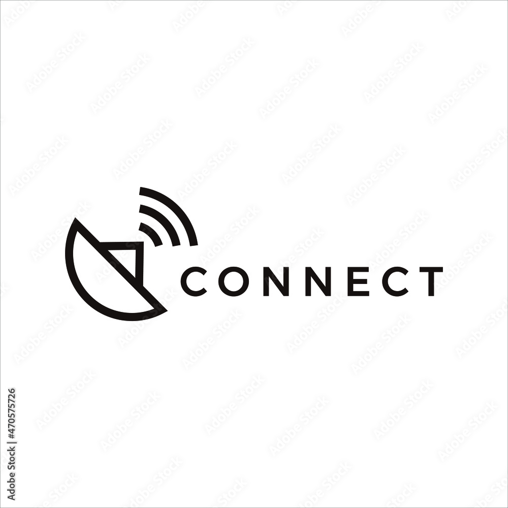 Connect Logo Design Template. Signal Connecting Icon. Stock Vector ...