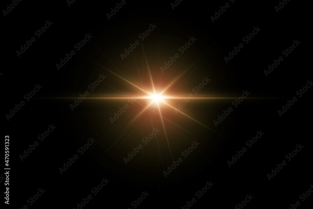 Golden lens flares light for photography and anamorphic lens flare gold ...