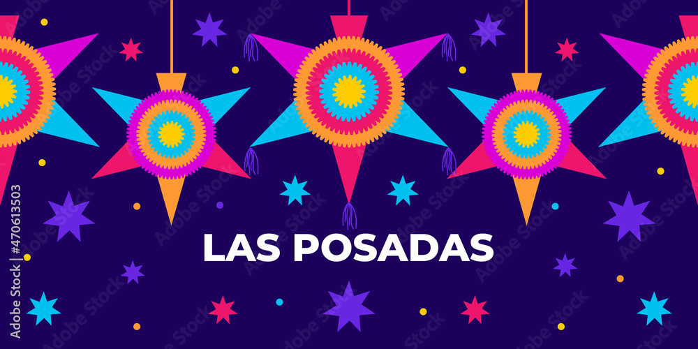 las posadas. Vector web banner, poster, card for social media, networks ...