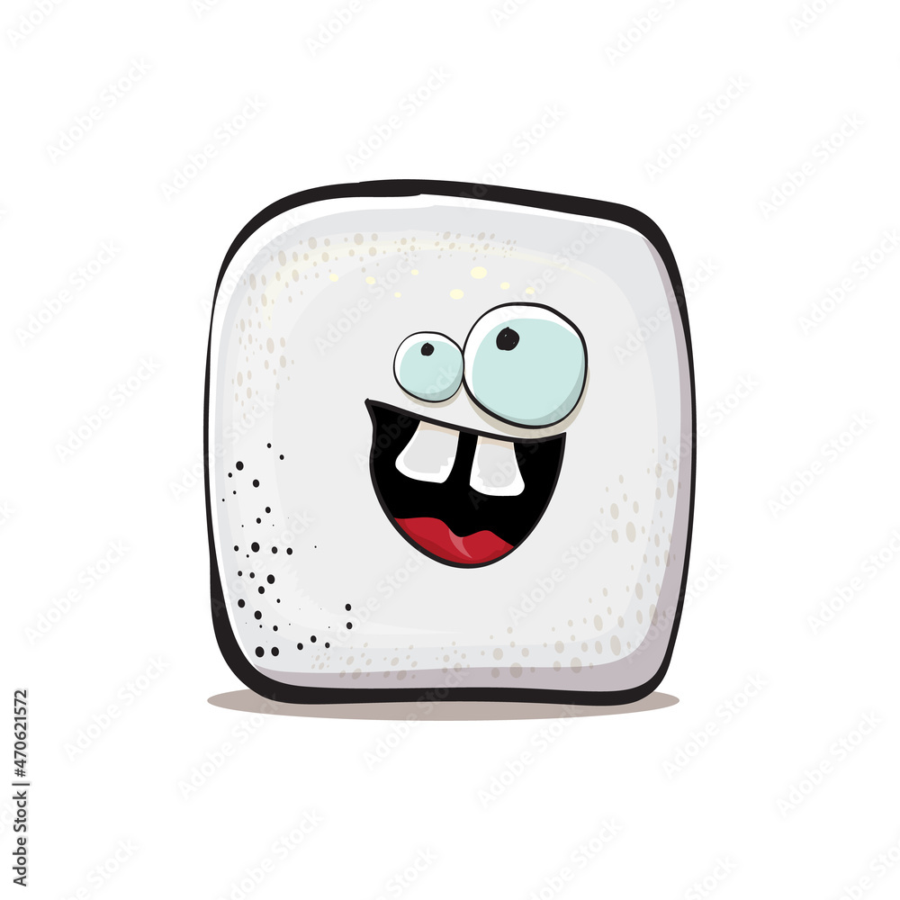 Vector Cartoon sugar cartoon characters isolated on white background ...