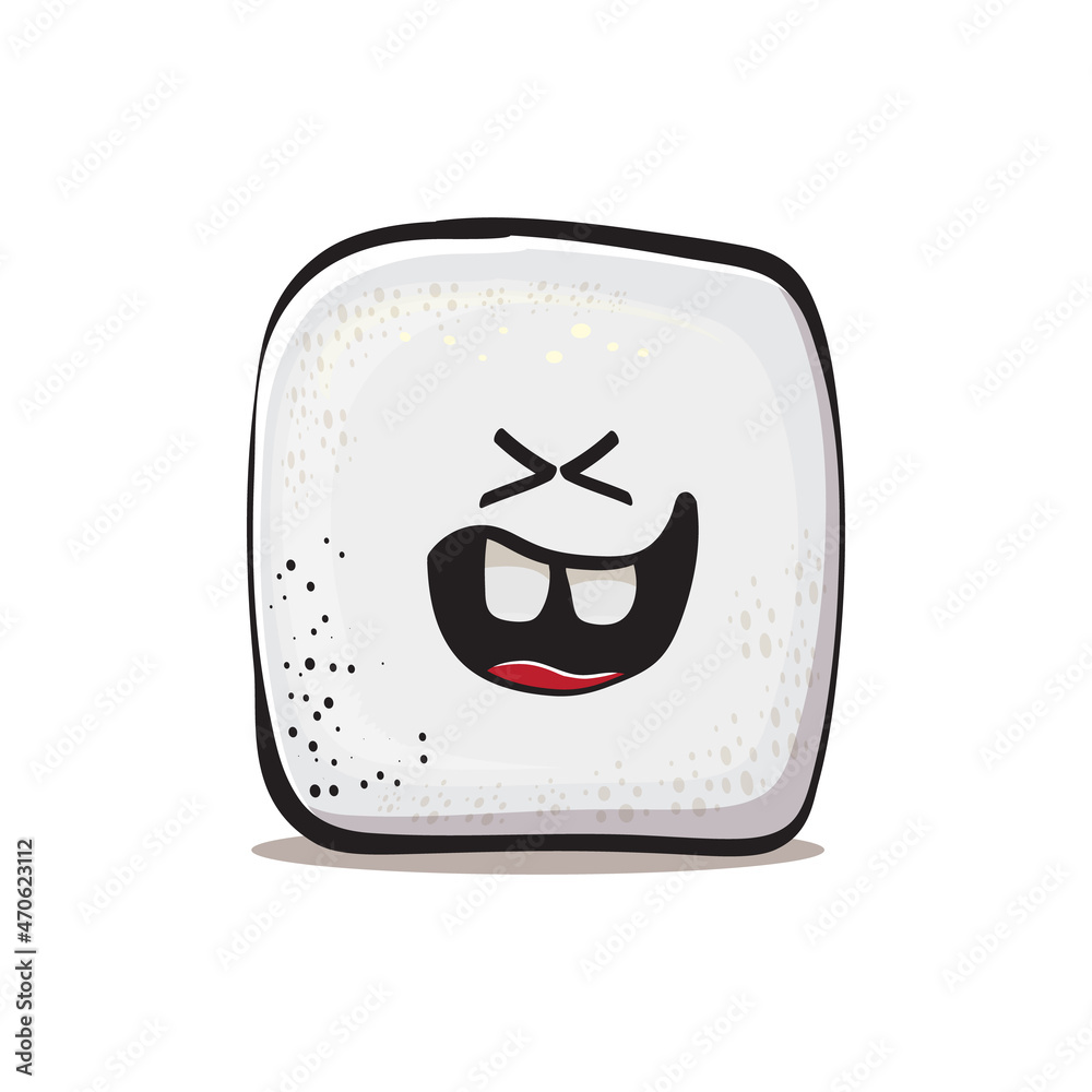 Vector Cartoon sugar cartoon characters isolated on white background ...