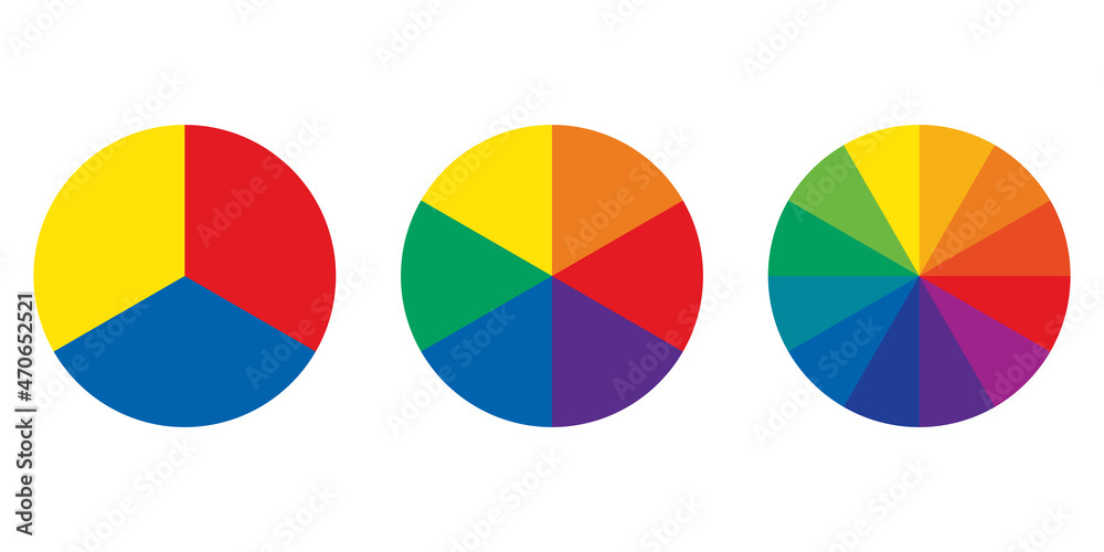 3 6 12 Colour wheel image. Clipart image Stock Vector | Adobe Stock