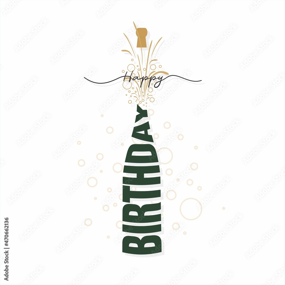 Creative Template Design of Happy Birthday. Conceptual Typographic ...