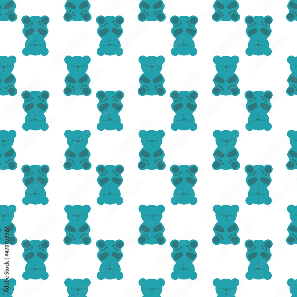 Sleep gummies vector seamless pattern background. Backdrop with gummy ...