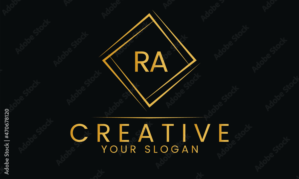 RA Logo Letter design template, Letter RA logo company design, Alphabet ...