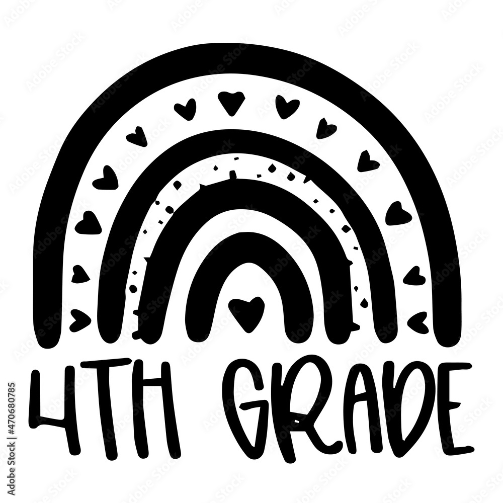 4th grade logo inspirational quotes typography lettering design Stock ...