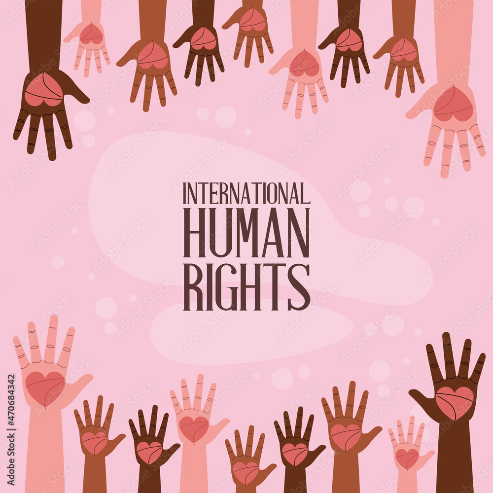 human rights hands frame Stock Vector | Adobe Stock