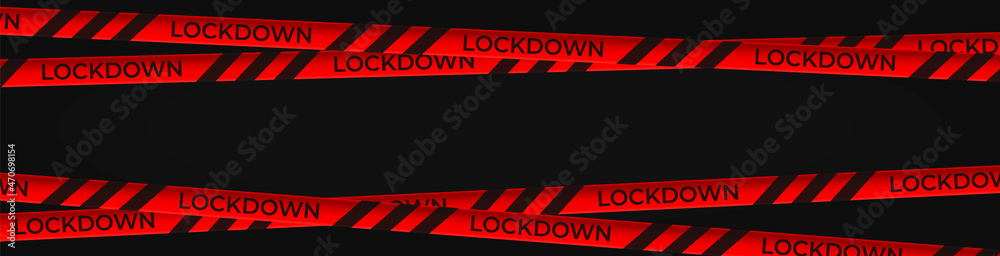 Lockdown absperrband. background lock concept due to coronavirus crisis ...