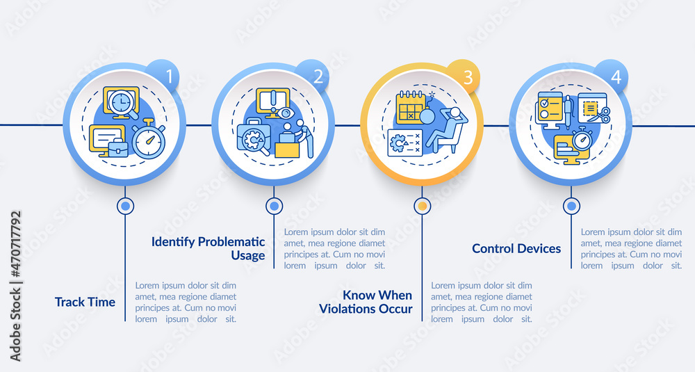 Work monitoring vector infographic template. Work tracking presentation ...
