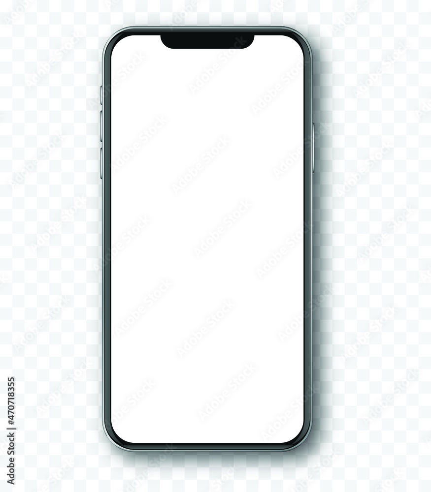 Realistic models smartphone with transparent screens. Smartphone mockup ...