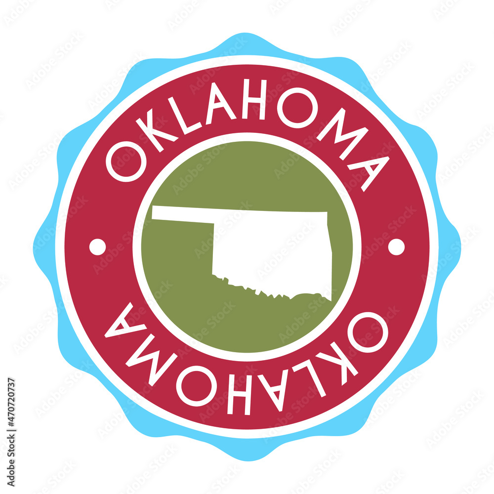 Oklahoma, USA Badge Map Vector Seal Vector Sign. National Symbol ...