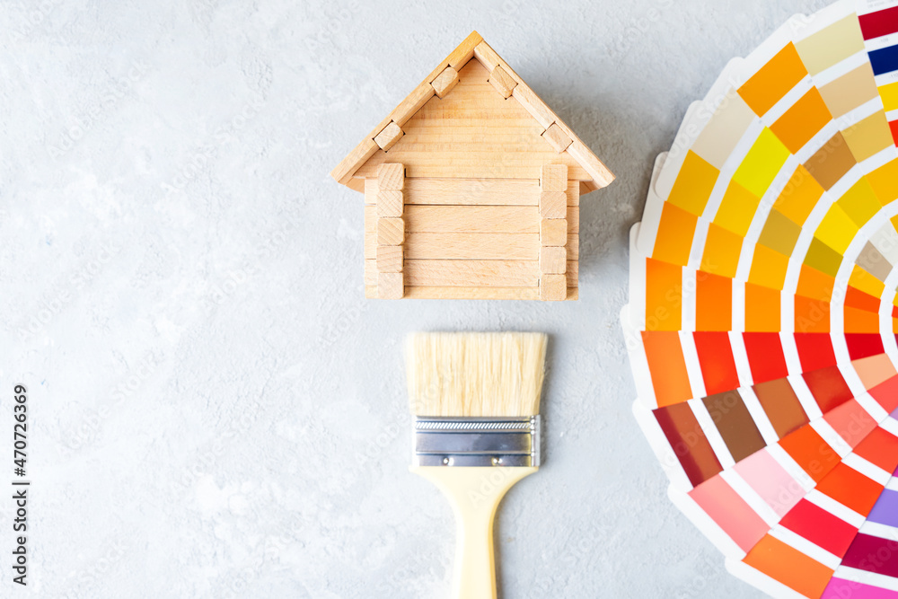 Choosing color for house painting concept color palette guide, toy ...