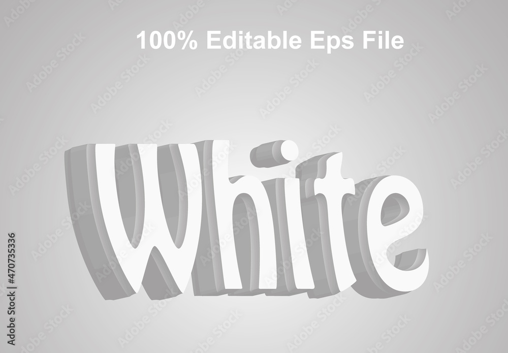 Text Effect Design White Color Stock Template | Adobe Stock
