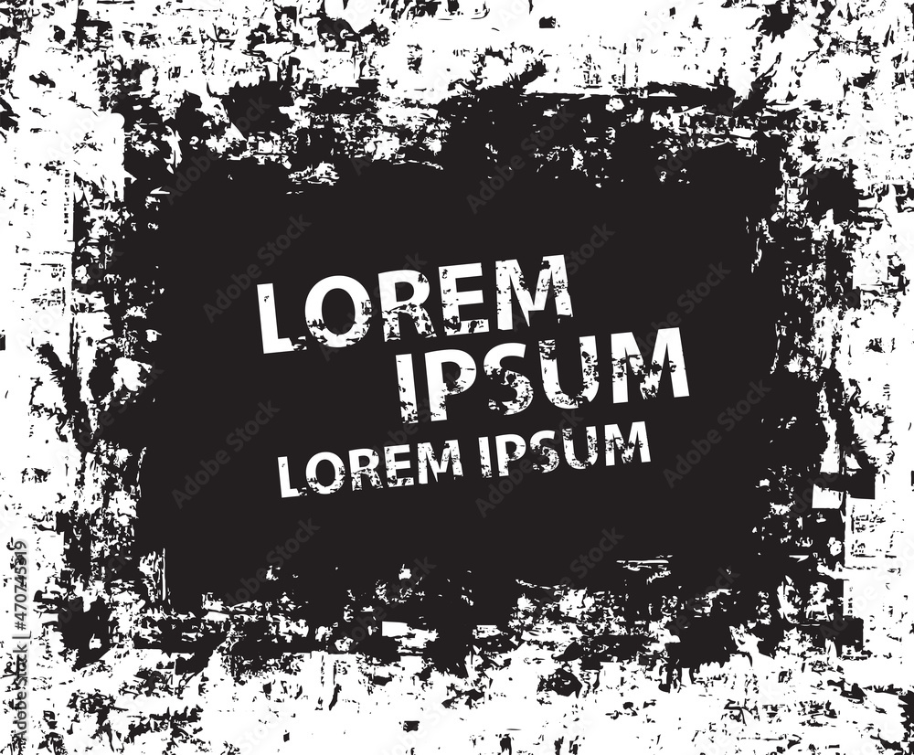 Grunge black and white background with place for text. Dark scratched ...