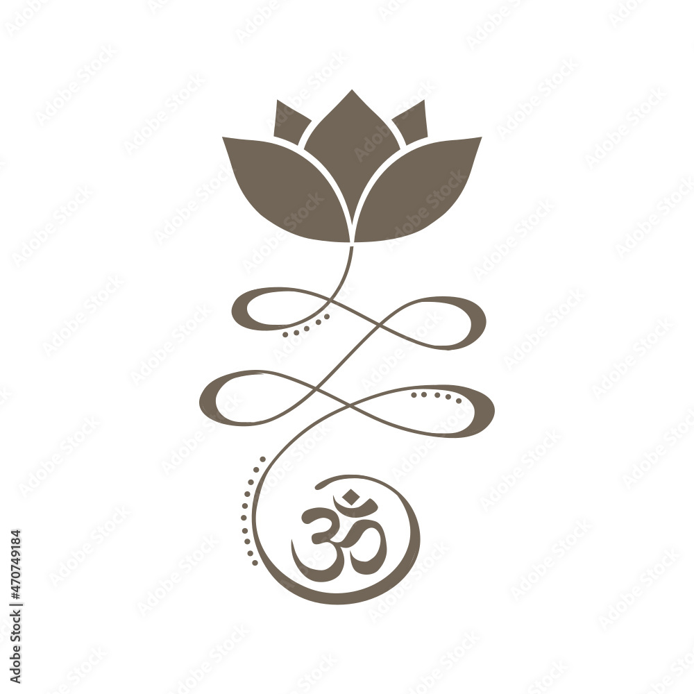 Buddhist symbol for life path with lotus flower Stock Vector | Adobe Stock