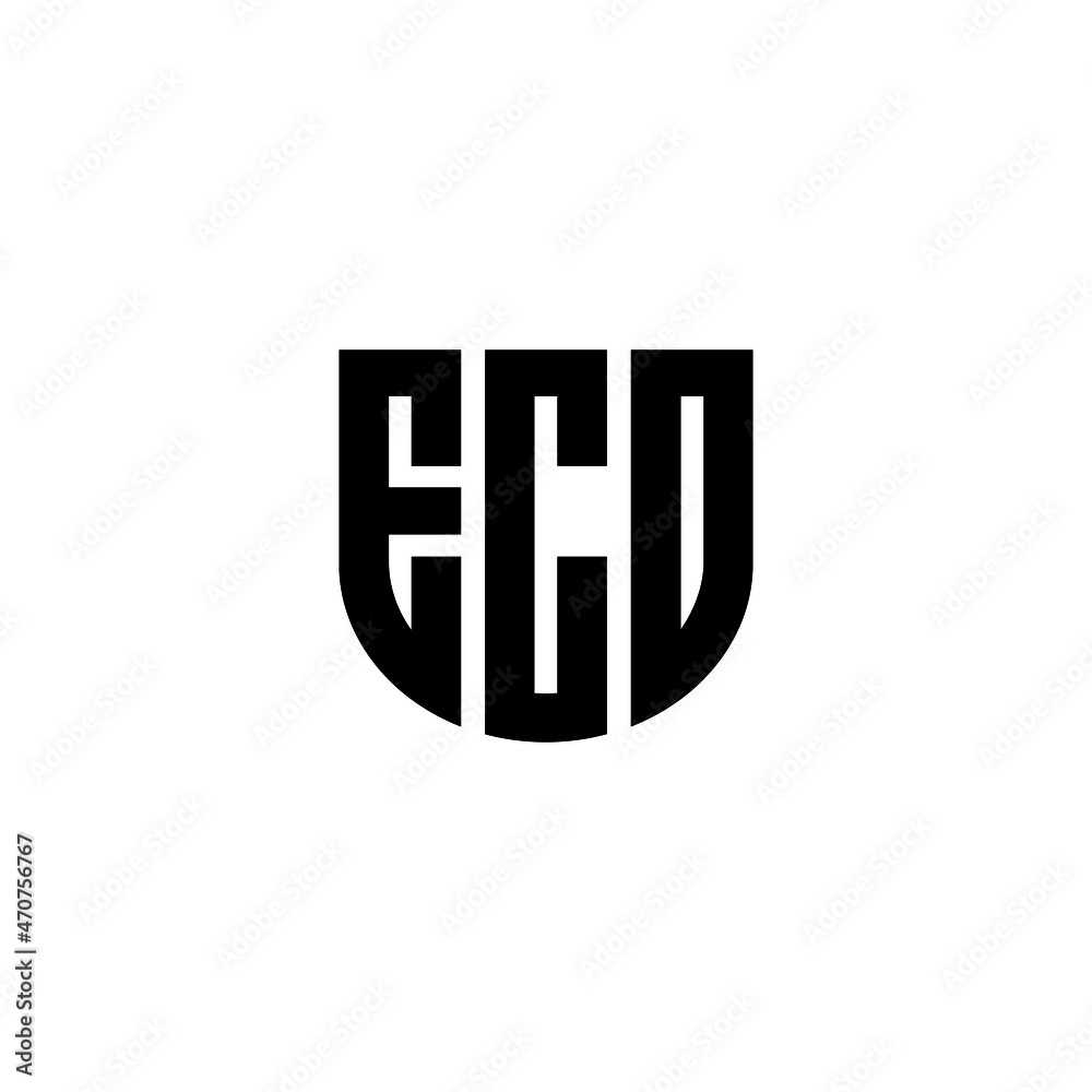 ECD letter logo design with white background in illustrator, vector ...