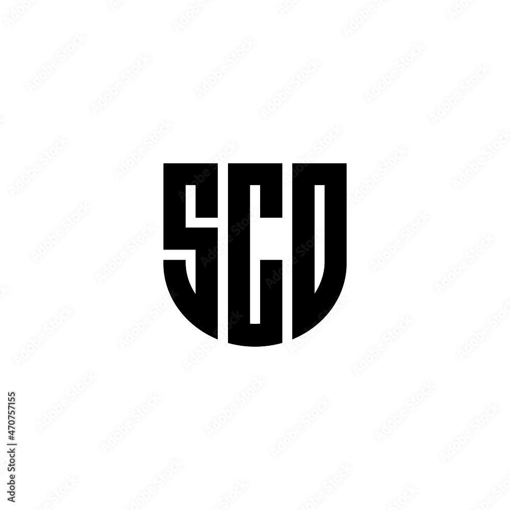 SCD letter logo design with white background in illustrator, vector ...