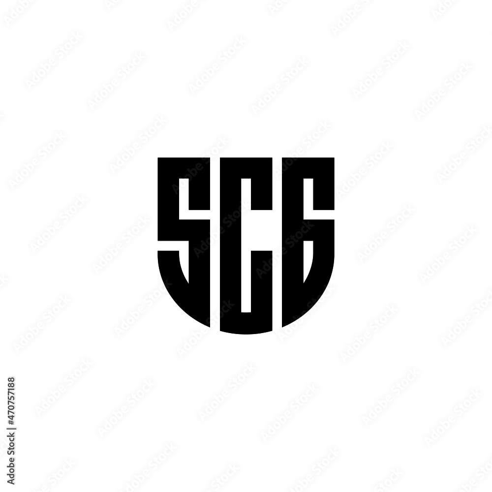 SCG letter logo design with white background in illustrator, vector ...