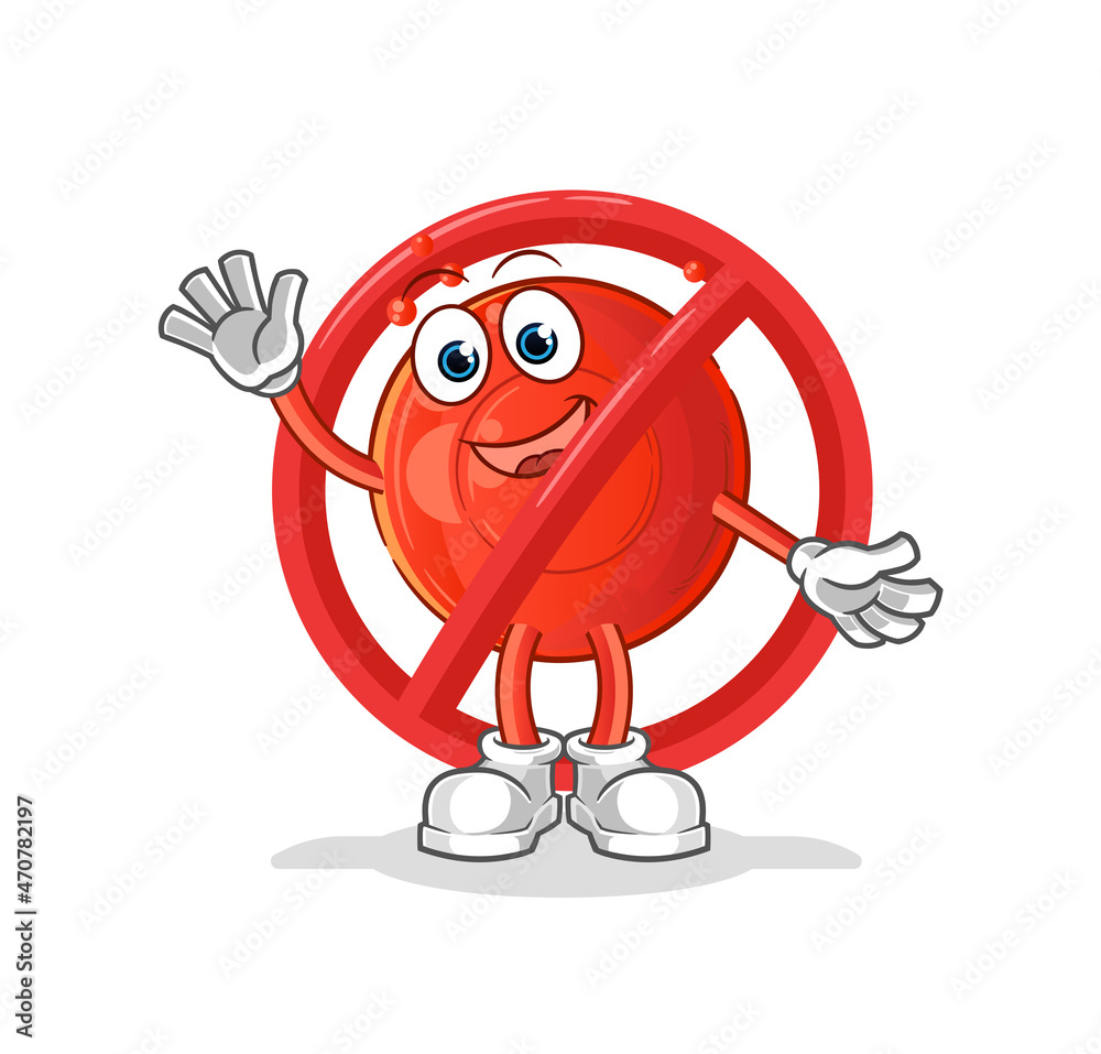say no to blood cell mascot. cartoon vector Stock Vector | Adobe Stock