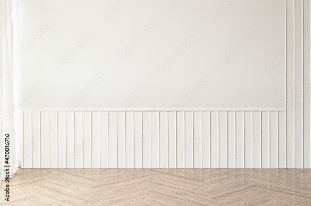 Empty minimal room with beige wall Stock Photo | Adobe Stock