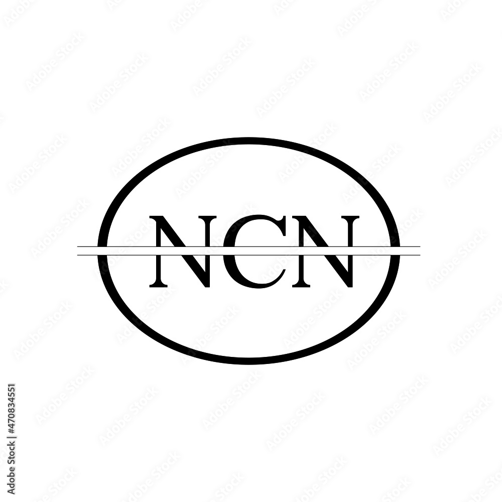 NCN letter logo design with white background in illustrator, vector ...