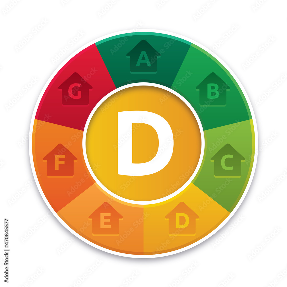 Energy Performance Certificate - Vector image of a circular energy ...