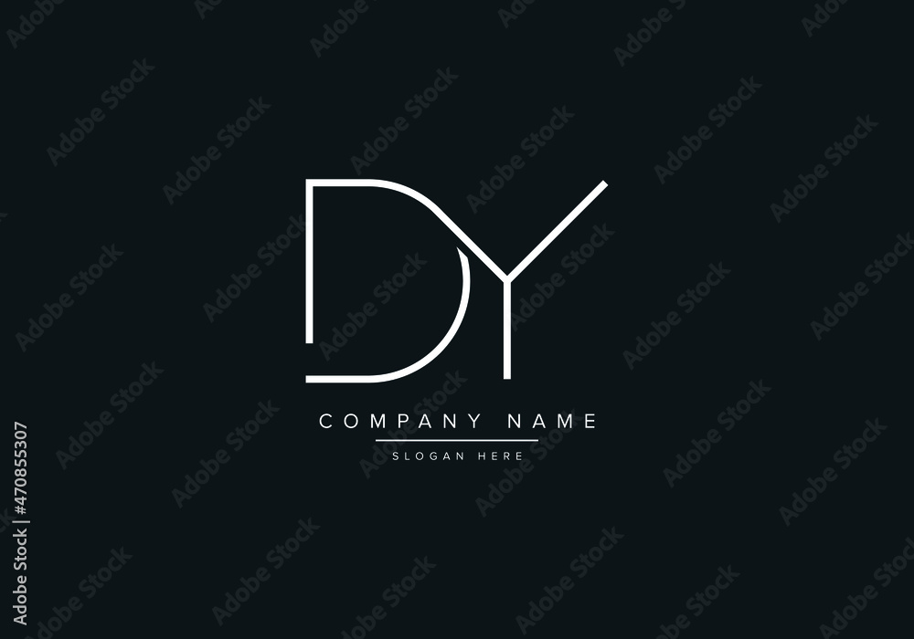 Letter DY logo design. Alphabet DY monogram logo Stock Vector | Adobe Stock
