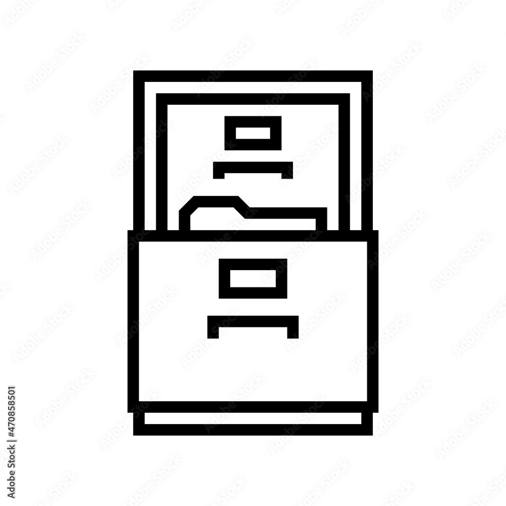 Filing Cabinet Line Icon Vector Filing Cabinet Sign Isolated Contour filing-cabinet-line-icon-vector-filing-cabinet-sign-isolated-contour