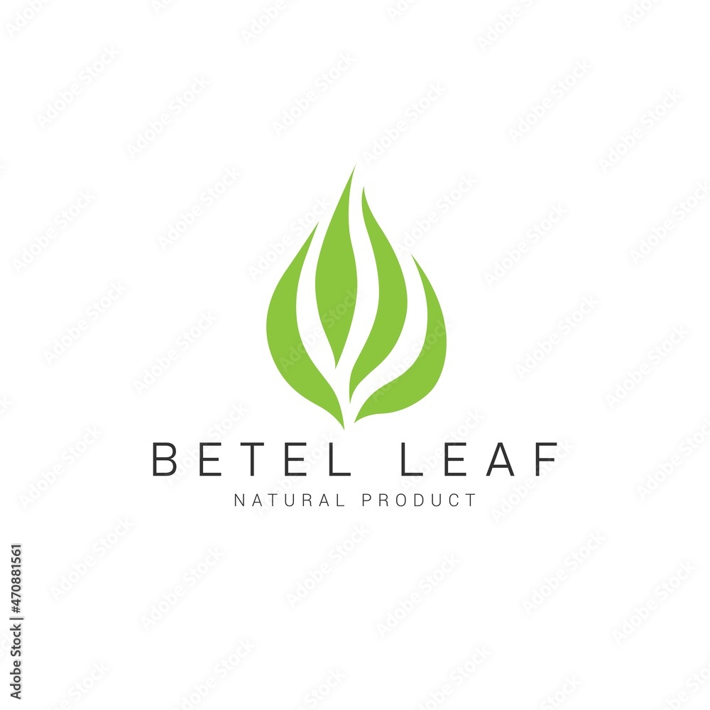 Betel leaf icon logo vector design template. Simple Eco Natural Organic ...