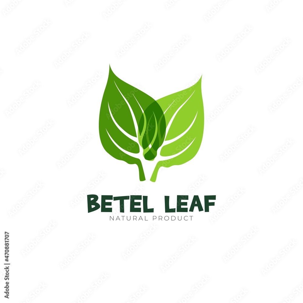 Betel leaf icon logo vector design template. Eco Natural Organic ...