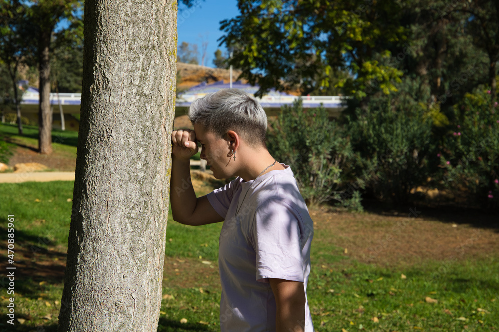 gender non-binary and androgynous person doing different postures and ...