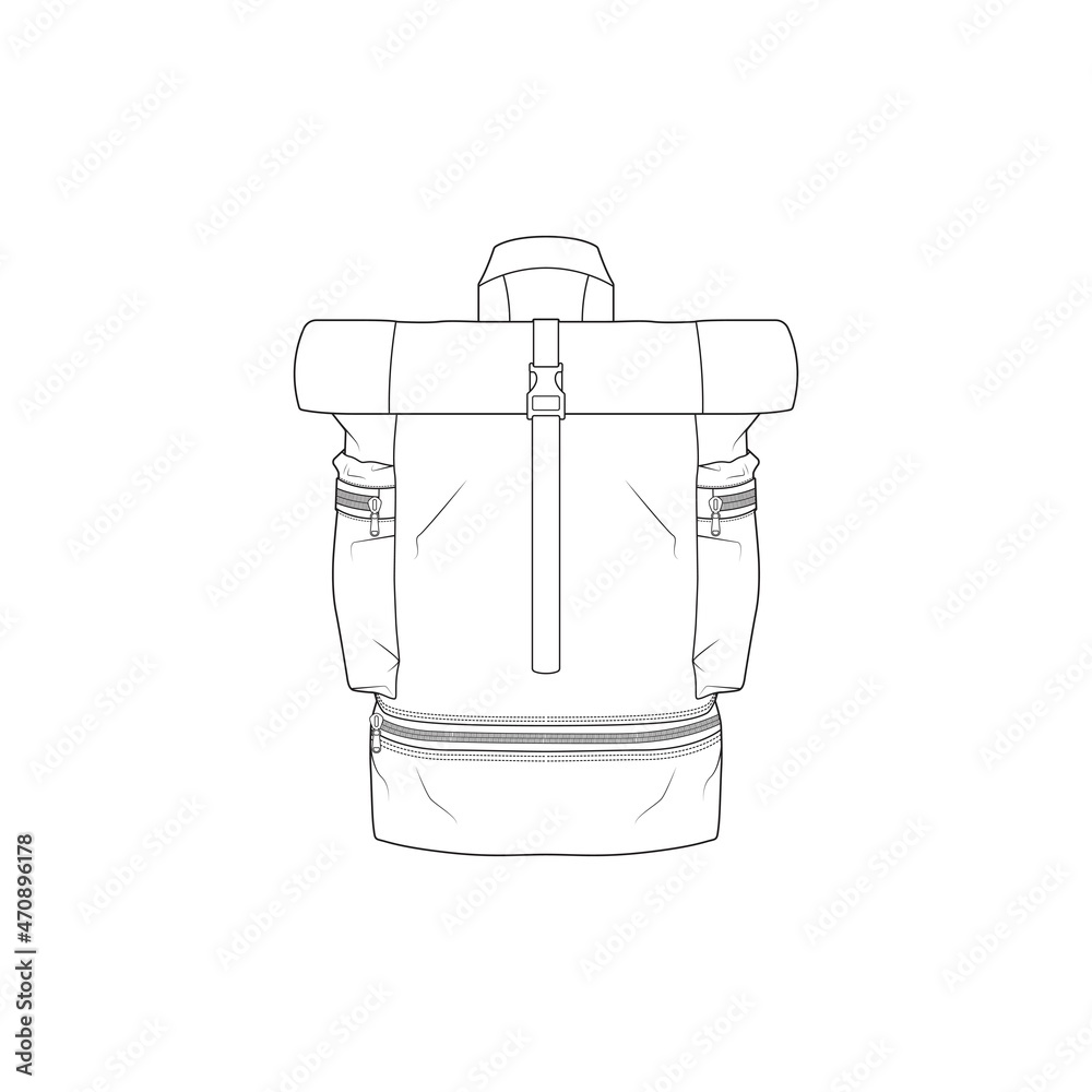 Backpack outline drawing vector, Backpack in a sketch style, trainers ...
