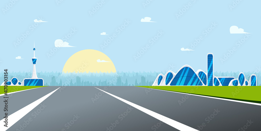 Airport Runway Cartoon