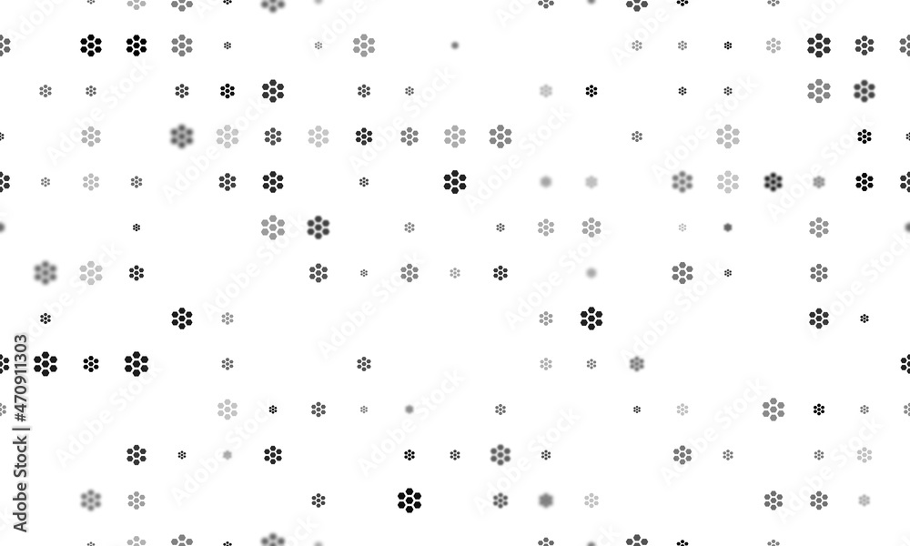 Seamless background pattern of evenly spaced black hive symbols of ...