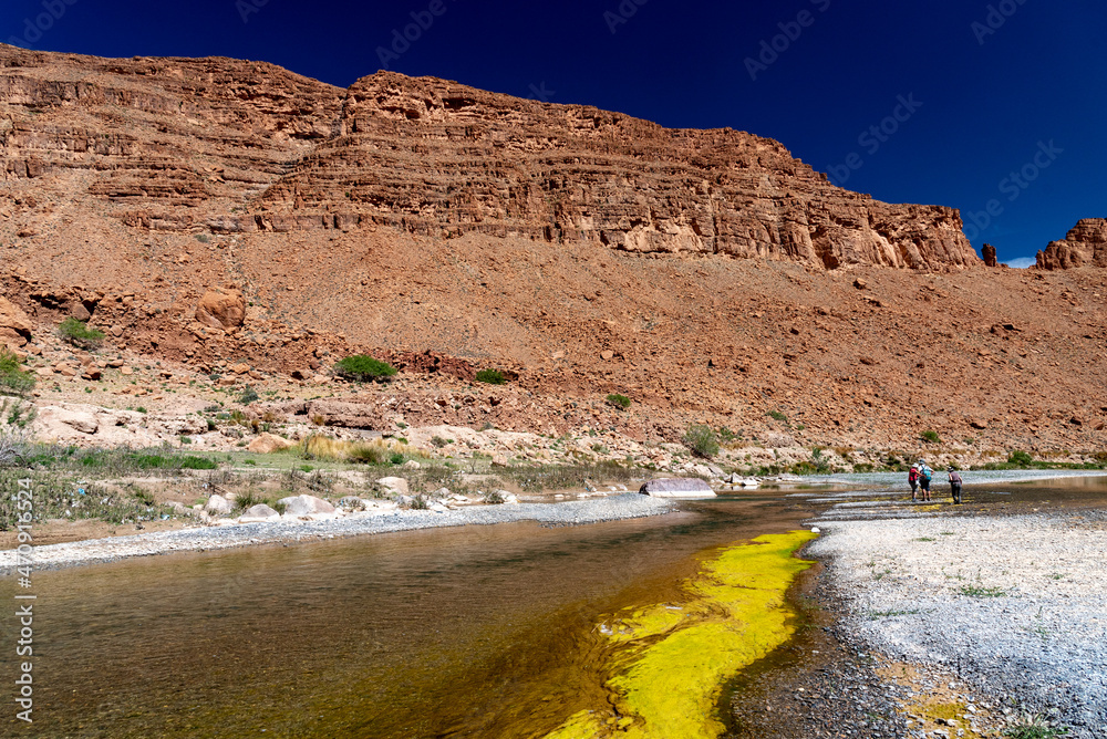 Images of Morocco. A view of the bottom of the Ziz river gorges, with ...
