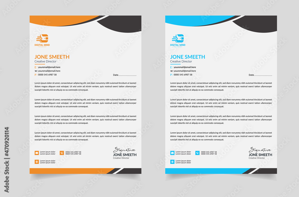 Letter Head Design, Business latter head Pad Design. Stock Vector ...