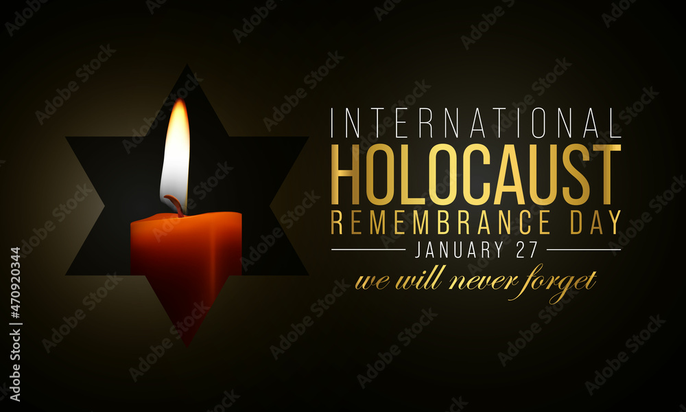 Vetor de International Holocaust remembrance day is observed every year ...