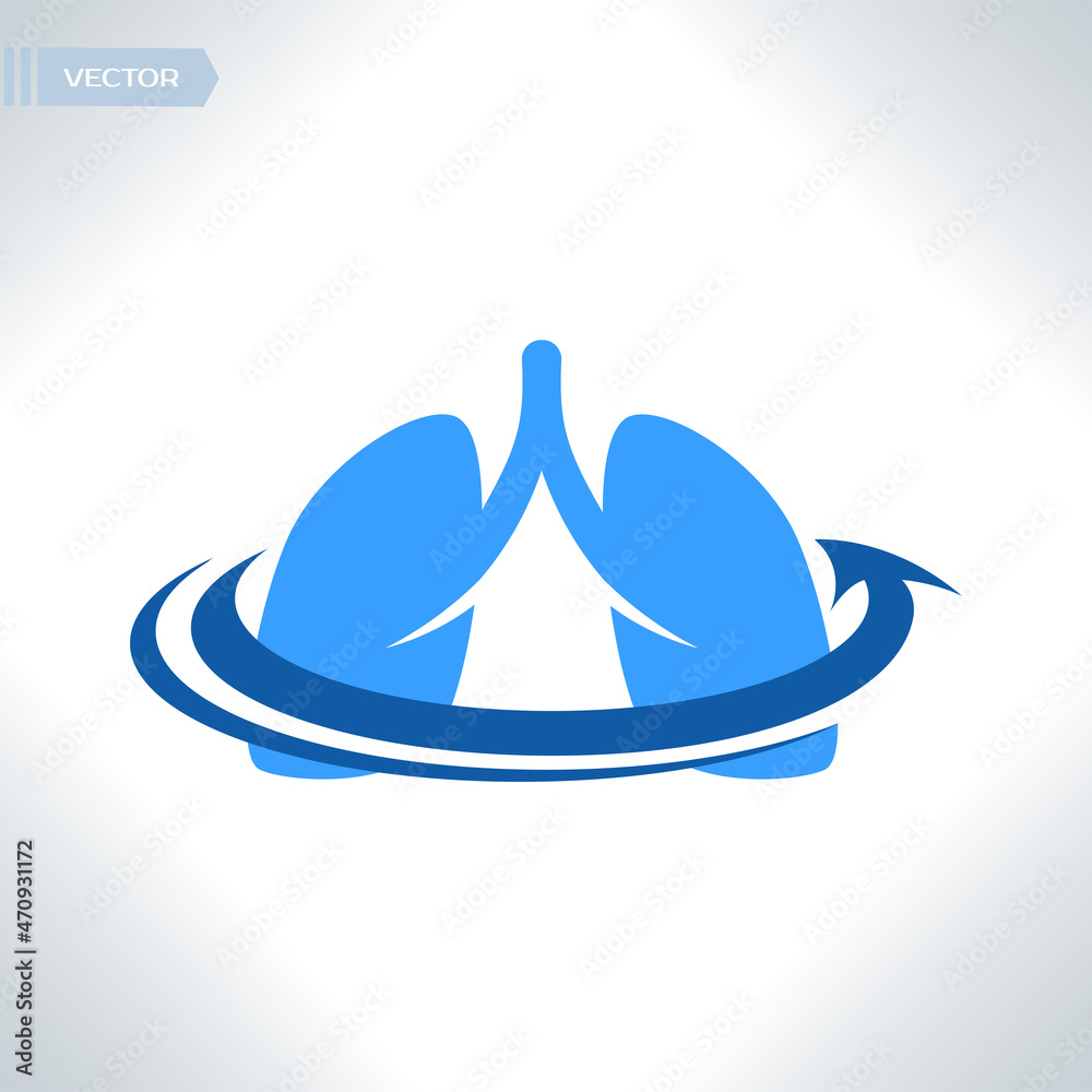 Pulmonary clinic logo. Lung care logo vector, Lungs Health logo ...