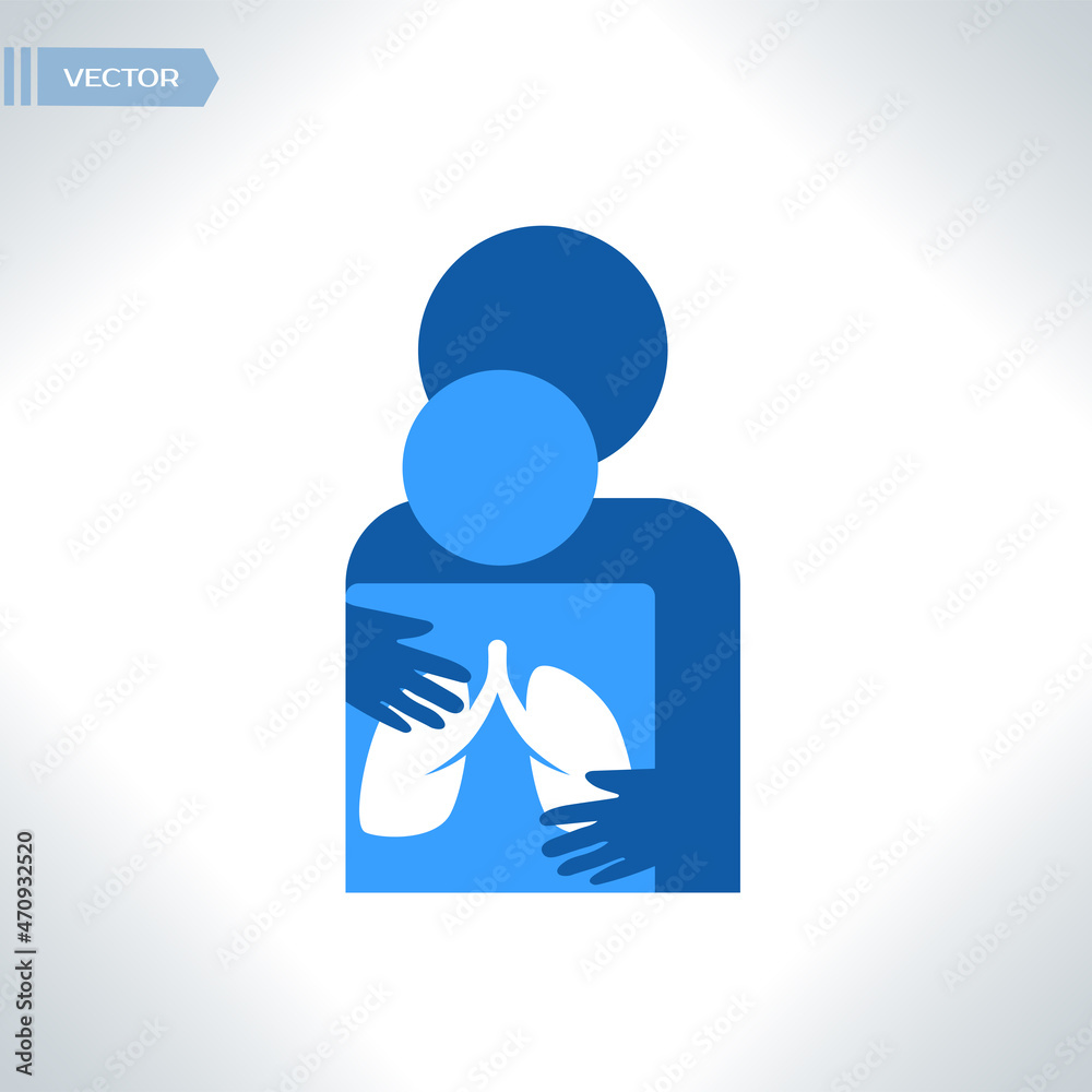 Pulmonary clinic logo. Lung care logo vector, Lungs Health logo ...