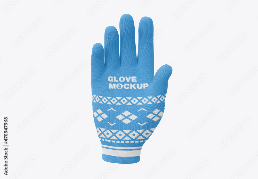 Winter Gloves Mockup Stock Template | Adobe Stock