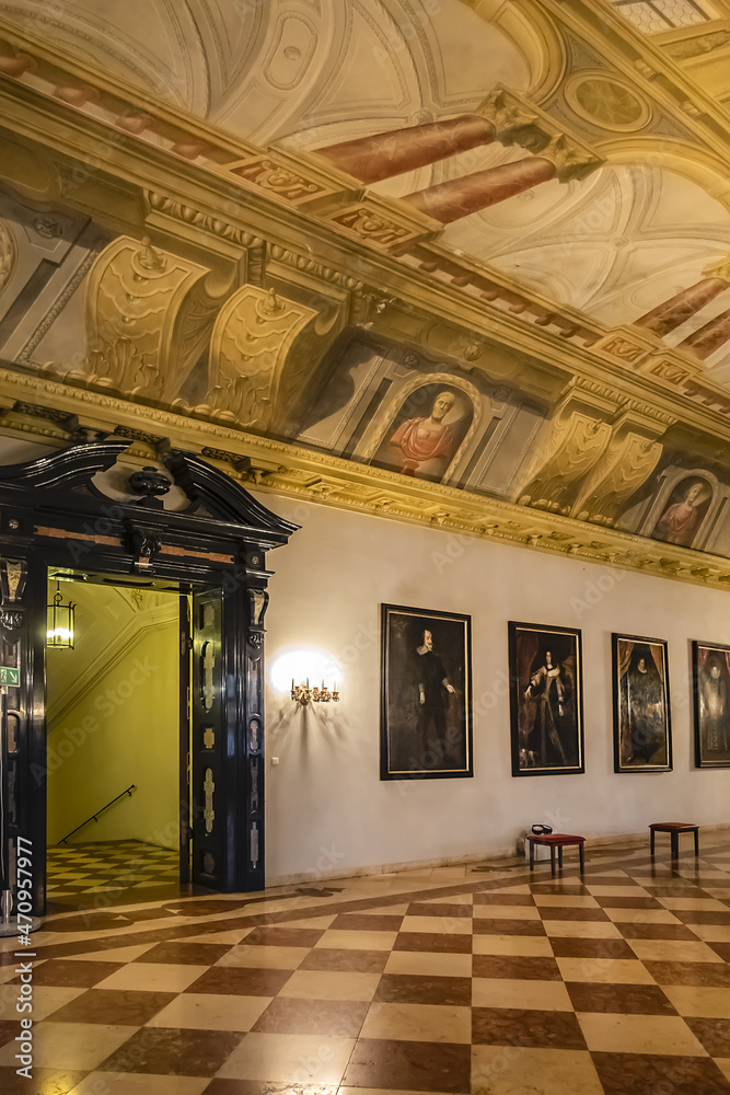 Interior of Munich Residenz (Residence). Munich Residence - museum ...