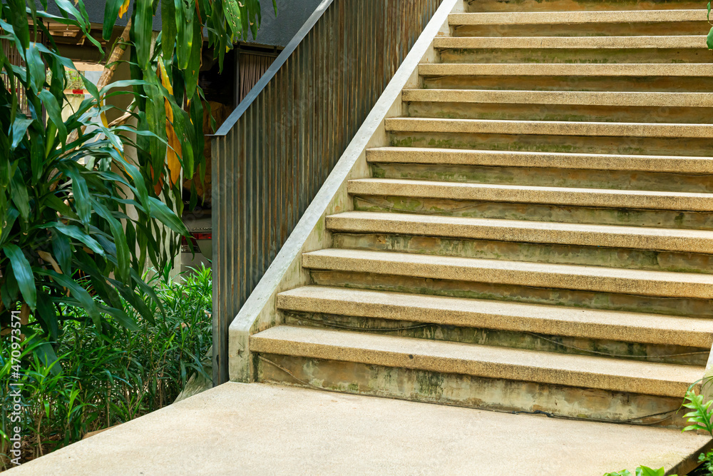 stair step with tropical tree Stock Photo | Adobe Stock