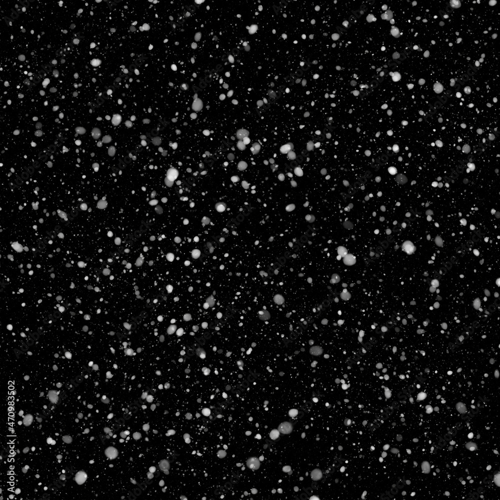 Snow fall overlay. still image of floating particles isolated on a ...